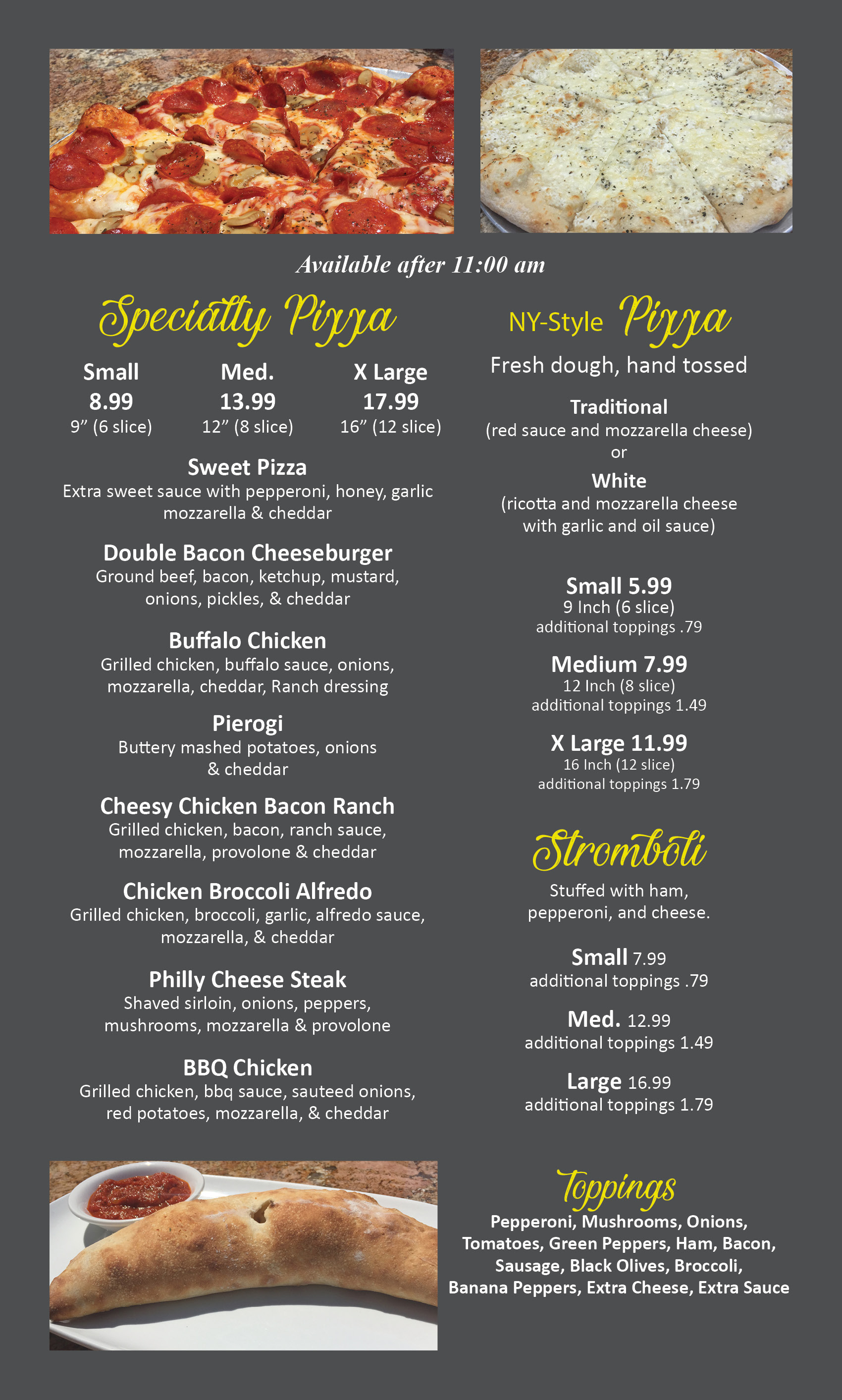 Gimmick's Family Restaurant - Menu